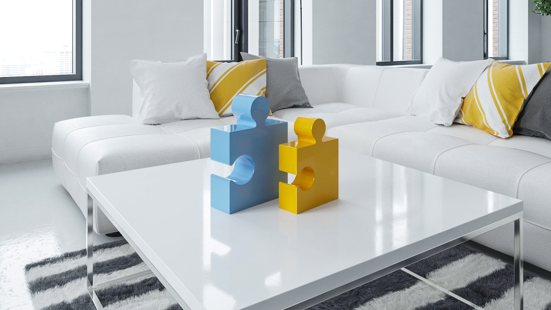 Ceramic Puzzle Sets - Sculpture for home decor. – Synchrony Art INC