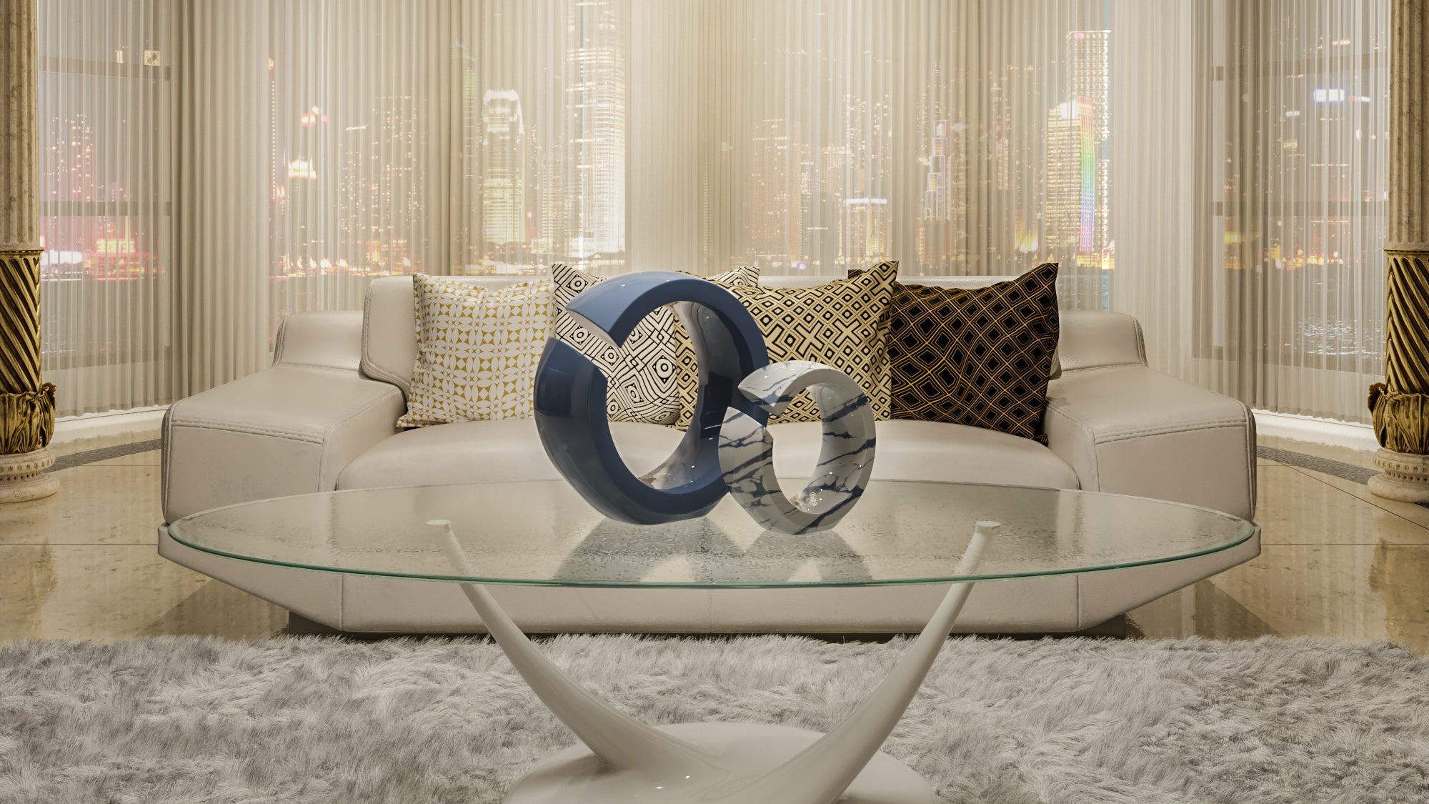 Rings & Ball Set Collection - Sculpture for home decor. – Synchrony Art INC